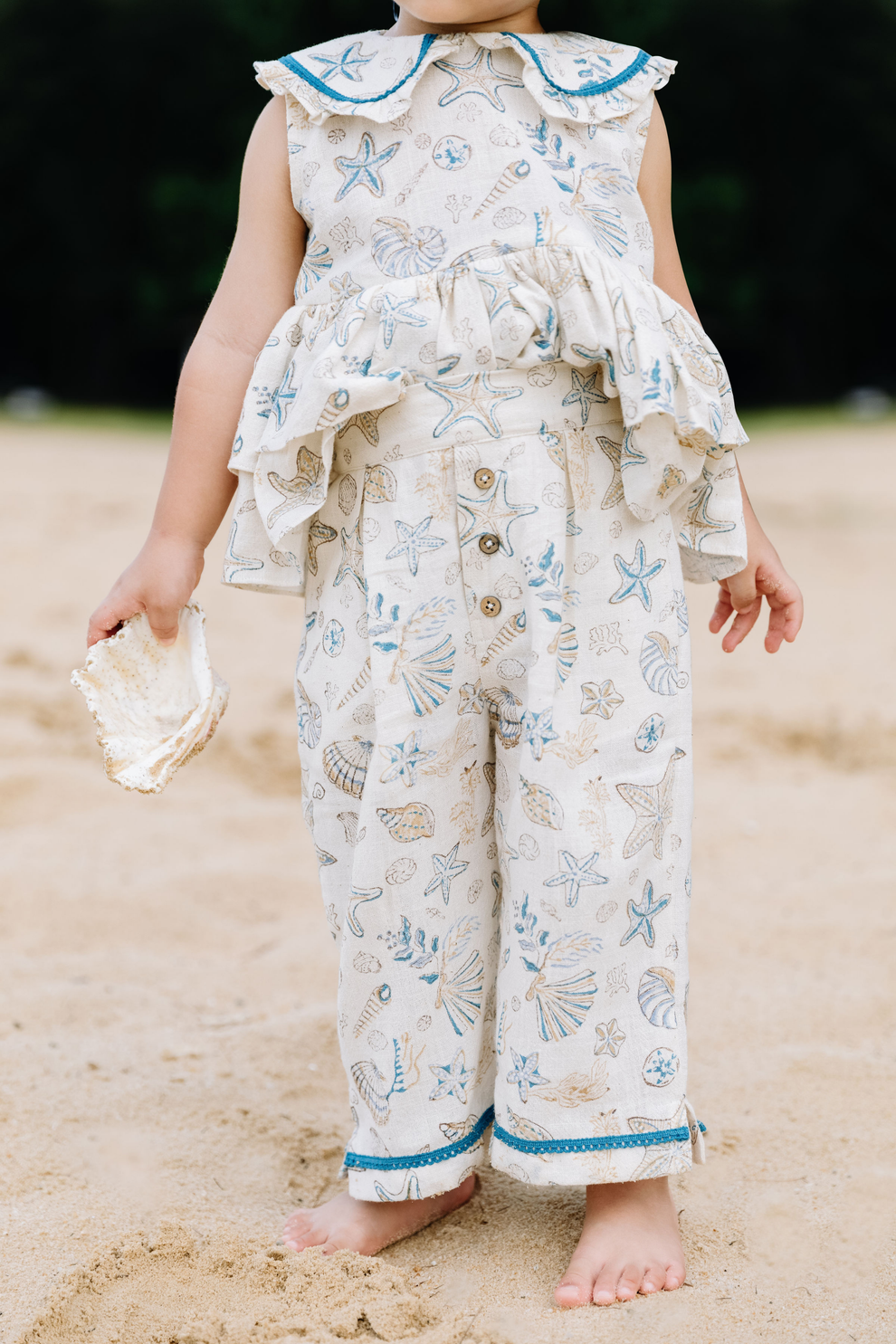 Ocean Explorer Handspun Handwoven Organic Cotton Trousers | SUI – Sui